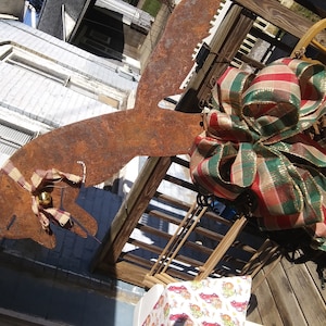 Rustic Metal Fox Garden Sculpture | Weathered Fox Outdoor Decor | Rusty ...