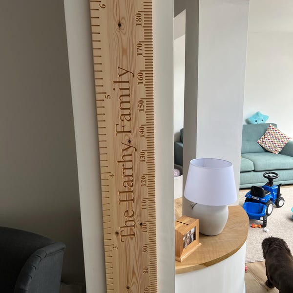 Personalised Wooden Height Chart Ruler: Family Growth Tracker - Etsy UK