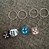 Handmade Dice Keychain, Single D6 Die Keyring, Casino, Gambling, Gaming ...