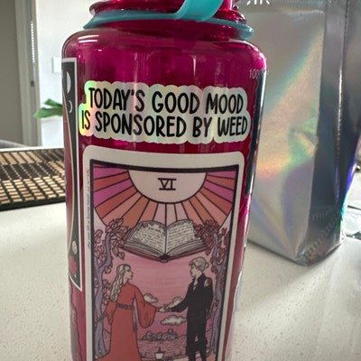Holographic Todays Good Mood is Sponsored by Weed Sticker, Sarcastic ...