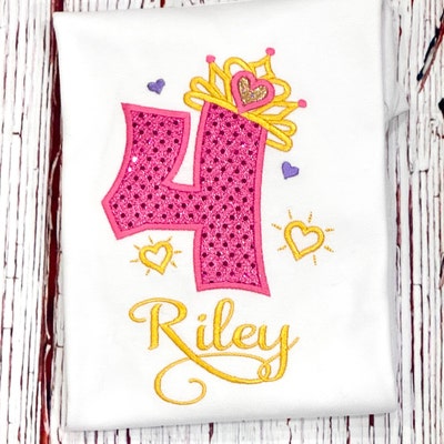 BX Princess Tiara Pearls Numbers Set 0-9 Applique Machine Embroidery ...