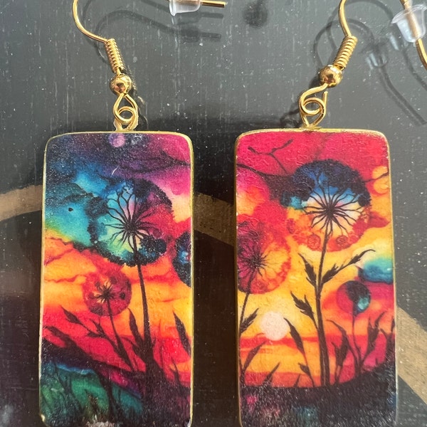 Abstract Art Polymer Clay Earrings - Etsy