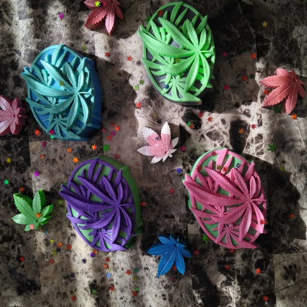 CANNABIS Leaves Silicone Mold Hemp Marijuana Natural Oval Soap Mold ...