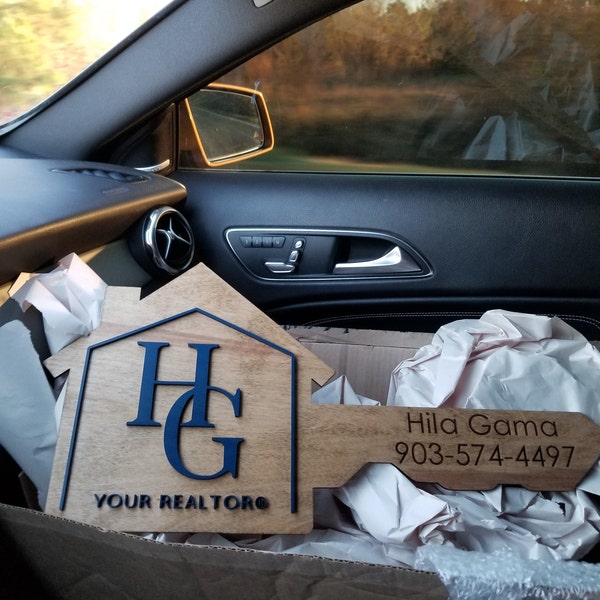 Personalized Wood Realtor Sign / Wooden Real Estate Agent Sign ...