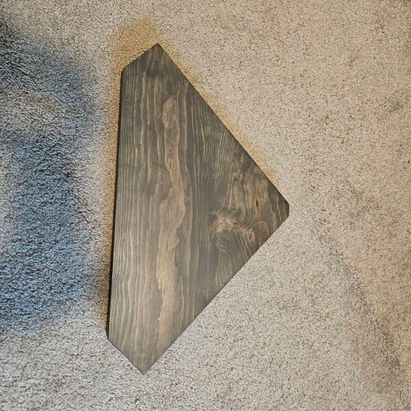 Pentagonal Corner Shelf: Rustic Floating Nightstand, Home Office Decor - Etsy