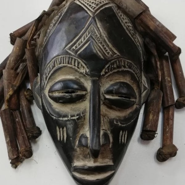 African Angolan Choukwe Tribe Wood and Rope Mask - Etsy