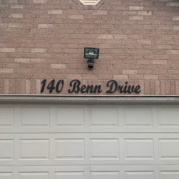 Script House Numbers & Street Sign, Cursive Home Address Sign - Etsy