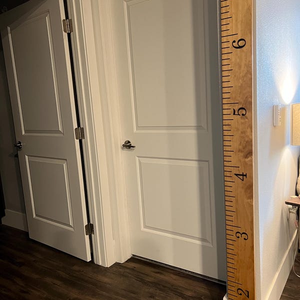 Engraved Wooden Growth Chart, Large Minimalistic Ruler, Measuring Stick ...