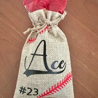 Personalized Baseball Party Favors Custom Burlap Bags - Etsy