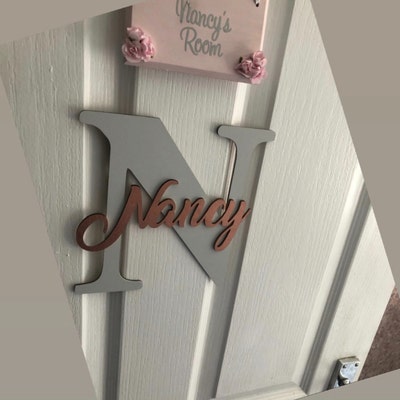 Personalised Initial Letter Name Wall Art - Etsy