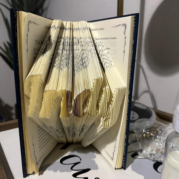 Book Folding ALPHABET 5 - Medium Fancy Font - Book Folding Patterns ...