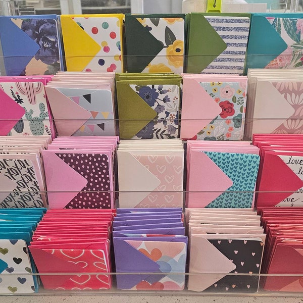 Mini Cards With Envelopes, Tiny Note Cards, Small Envelopes for Gift ...