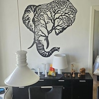 Elephant Tree Dxf Cut File, Elephant Svg Cutting Files for Cricut, Dxf ...