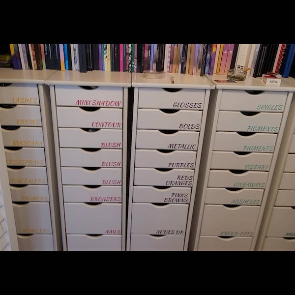 Makeup Organizer Label Decals | Makeup Labels for Storage and ...