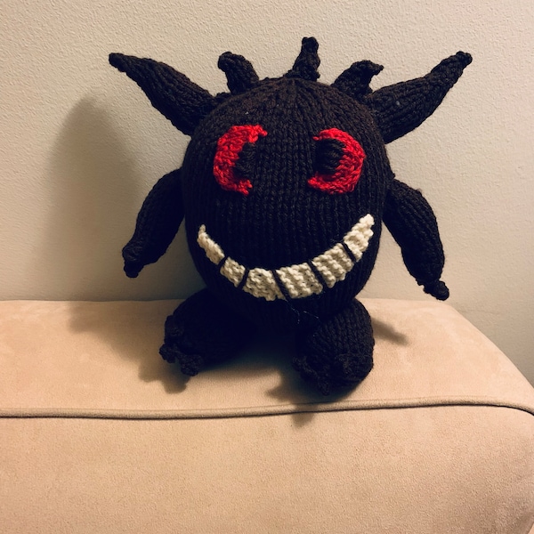 Gengar Pokemon Knitting Pattern Soft Toy Pokemon Plush Animal Stuffed ...