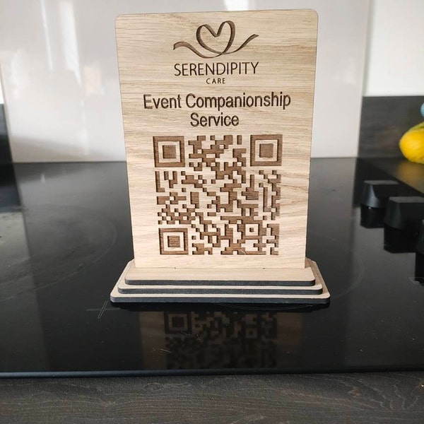 Handmade Wooden Social Media Sign | Custom QR Codes for Website ...