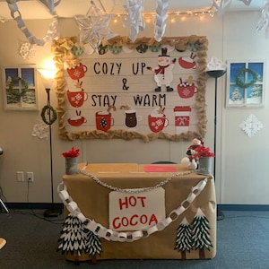 Hot Cocoa Christmas December Bulletin Board Kit - Etsy