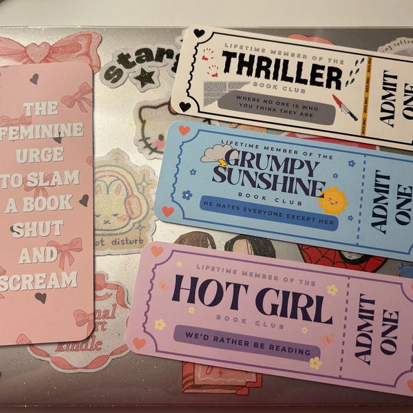 Romance Book Club Design 2 Book Club Bookmark Cute Bookmark Bookish ...