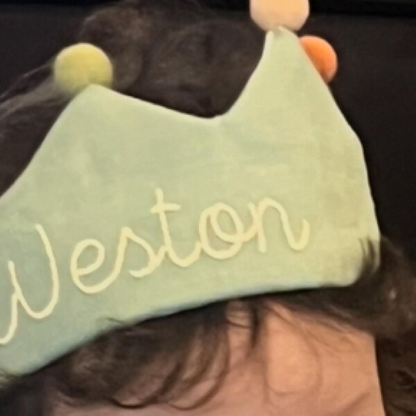 Number and Star Custom Linen Crown for Kids & Children's Birthday ...