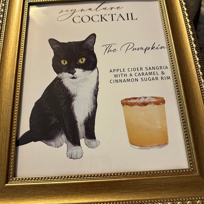 Pet Signature Cocktail Cat Custom Drink Sing Dog Signature Drink Sing ...