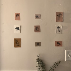 Snail Original Art Block Print Hand Carved Hand - Etsy