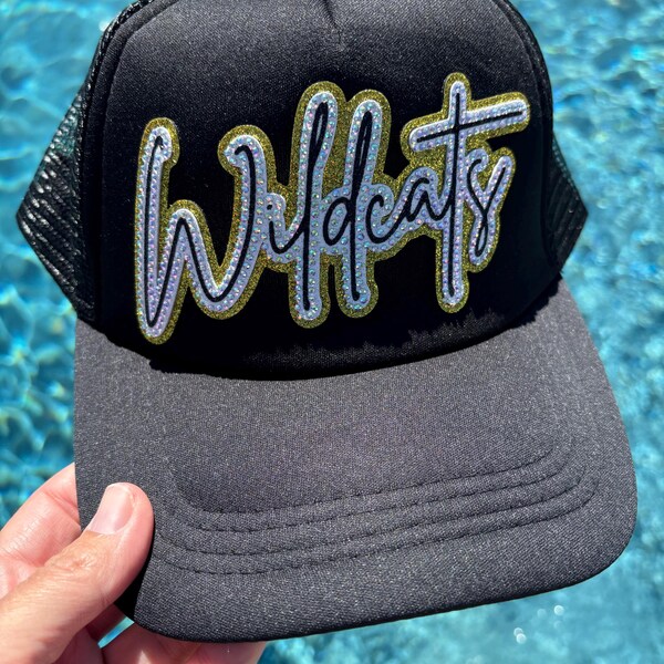 Merry Christmas Mega Bling Patch *3D Glitter Mascot Rhinestone Hat ...