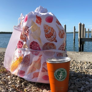 Seashell Shelling Bag Beach Bag With Shells of Southwest Florida Gulf ...