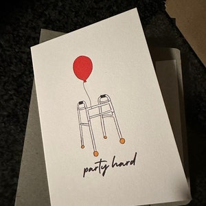 Geburtstagskarte party hard Klappkarte oder Postkarte - Etsy.de