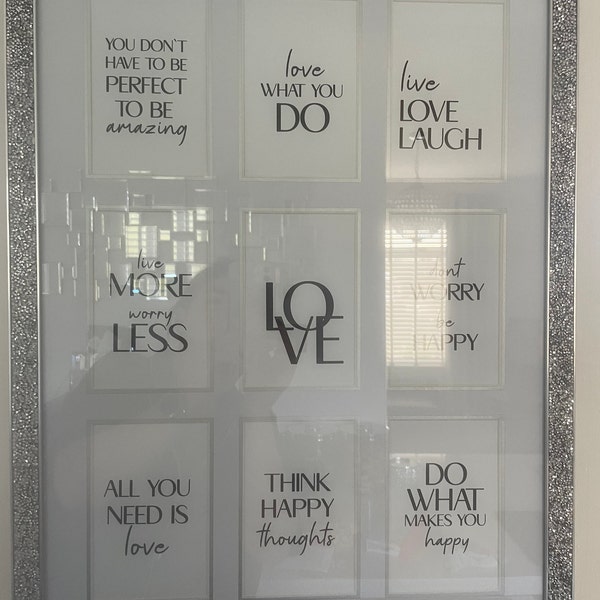 Inspirational Positive Motivational Message Print Poster Home Décor ...