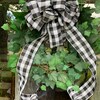 Black and White Buffalo Plaid Bow 9inch, Wreath Bow, Christmas Bow - Etsy