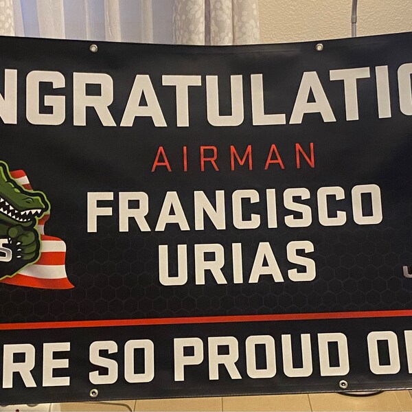Air Force Graduation Banner 320 TRS Gators | Congratulations - Etsy