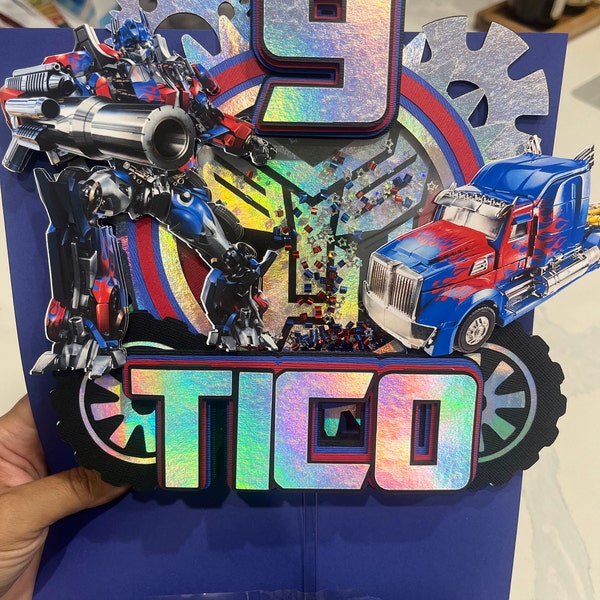 Optimus Prime Cake Topper: Transformers Party Decor - Etsy