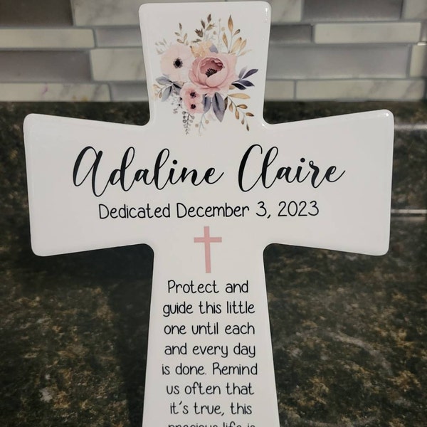 Dedication Cross Gift, Unique Dedication Gift, Dedication Gift Girl ...