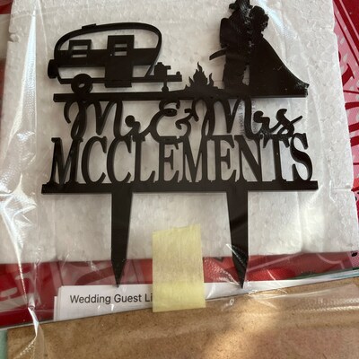 Camping Wedding Cake Topper, Adventure Cake Topper, Outdoor Wedding ...