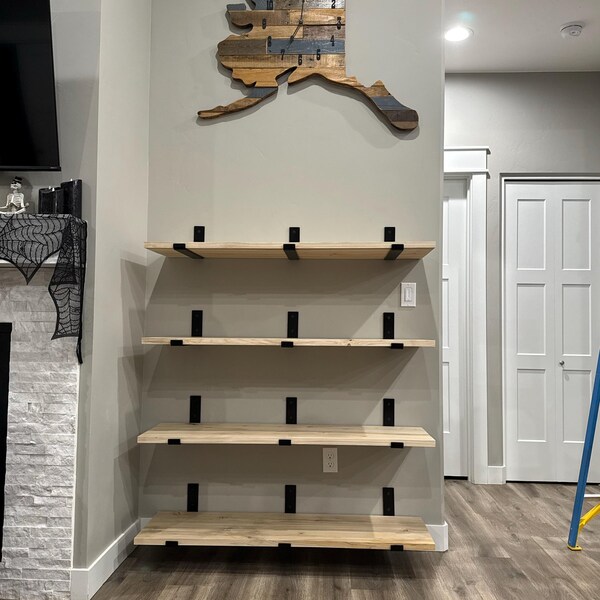 Corner Shelf Bracket for Floating Shelves, Variety of Sizes, Black ...