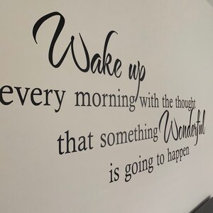 Bedroom 'wake Up' Wall Art Quote, Modern Transfer, PVC Decal, Room ...