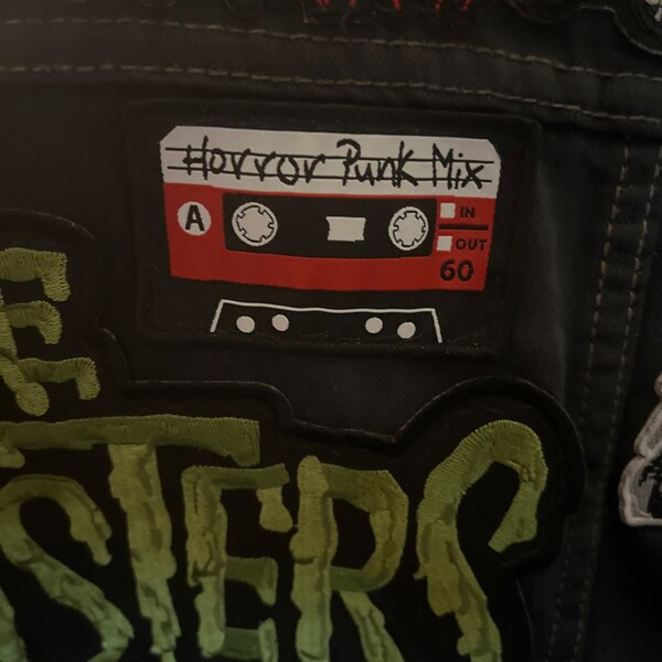 80's Horror Punk Mixtape Woven Cassette Iron on Patch - Etsy