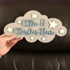 Name Cloud Nursery Cloud Sign Personalised Childrens Bedroom Door Sign ...
