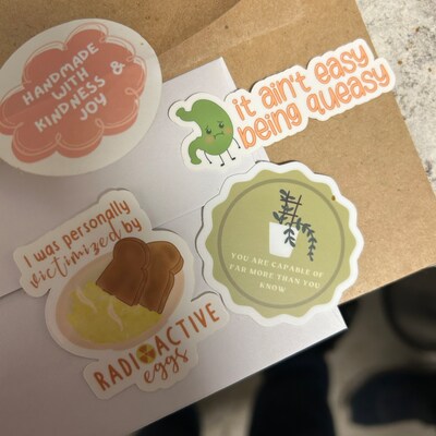 Emotional Support Heating Pad Sticker Laptop Sticker Water Bottle ...