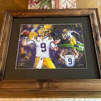 LSU Art Print, Mike the Tiger Eyes With LSU in Cypress Trees, Licensed ...