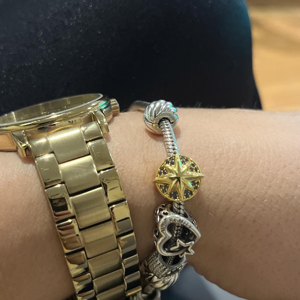 New Rose Gold Plated Pink Daisy Spacer Clip Charm for Pandora Bracelet ...