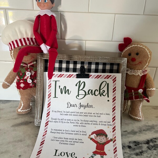 EDITABLE Elf Return Letter, Elf Letters, Elf Arrival Letter, Christmas ...