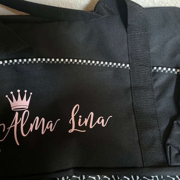 Personalized Dance Bag, Dance Bag, Custom Duffle Bag, Gray Duffle Bag ...