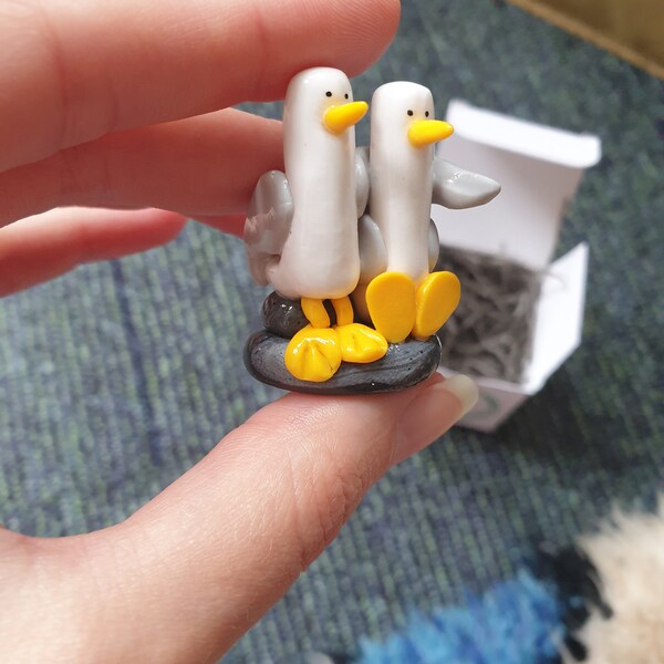 Handmade Clay Seagull Figures, Gift for Friends/loved Ones. - Etsy
