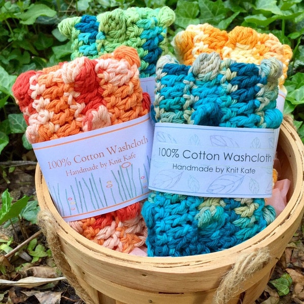 Spring Mix - PDF Dishcloth, Washcloth Tag, Label - Etsy