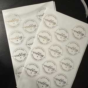 Personalized GOLD FOIL Sticker, Monogram Stickers, Minimalist Foil ...