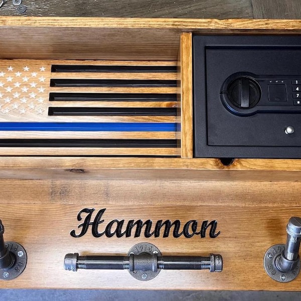 Police Duty Gear Rack - Vest Holder - Thin Blue Line Warrior Rack ...