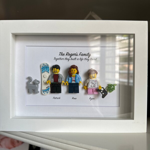 Personalized Mini Me Minifigure Frame. Max 5 Figures. - Etsy