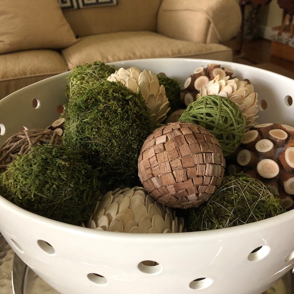 Large Decorative Balls for Bowls, Vase Fillers Textured Orbs, Spheres ...