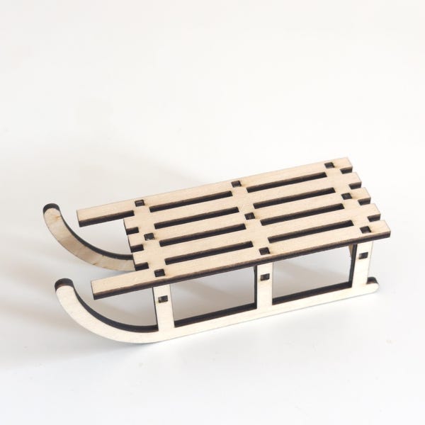 Sled Laser Cut File SVG Gift Idea Decoration Commercial License Vector ...